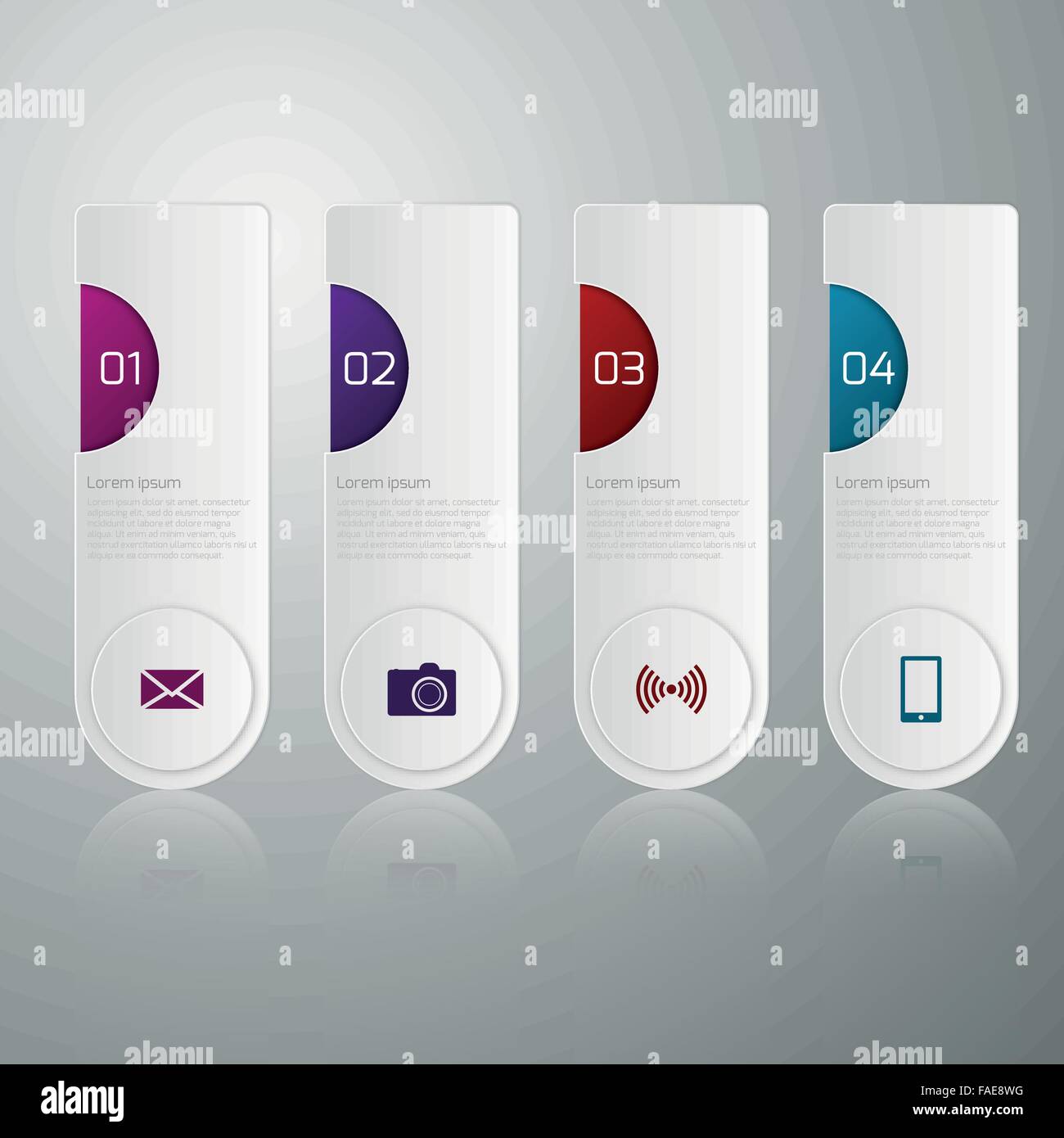 Vector illustration infographics four rectangles Stock Vector Image ...