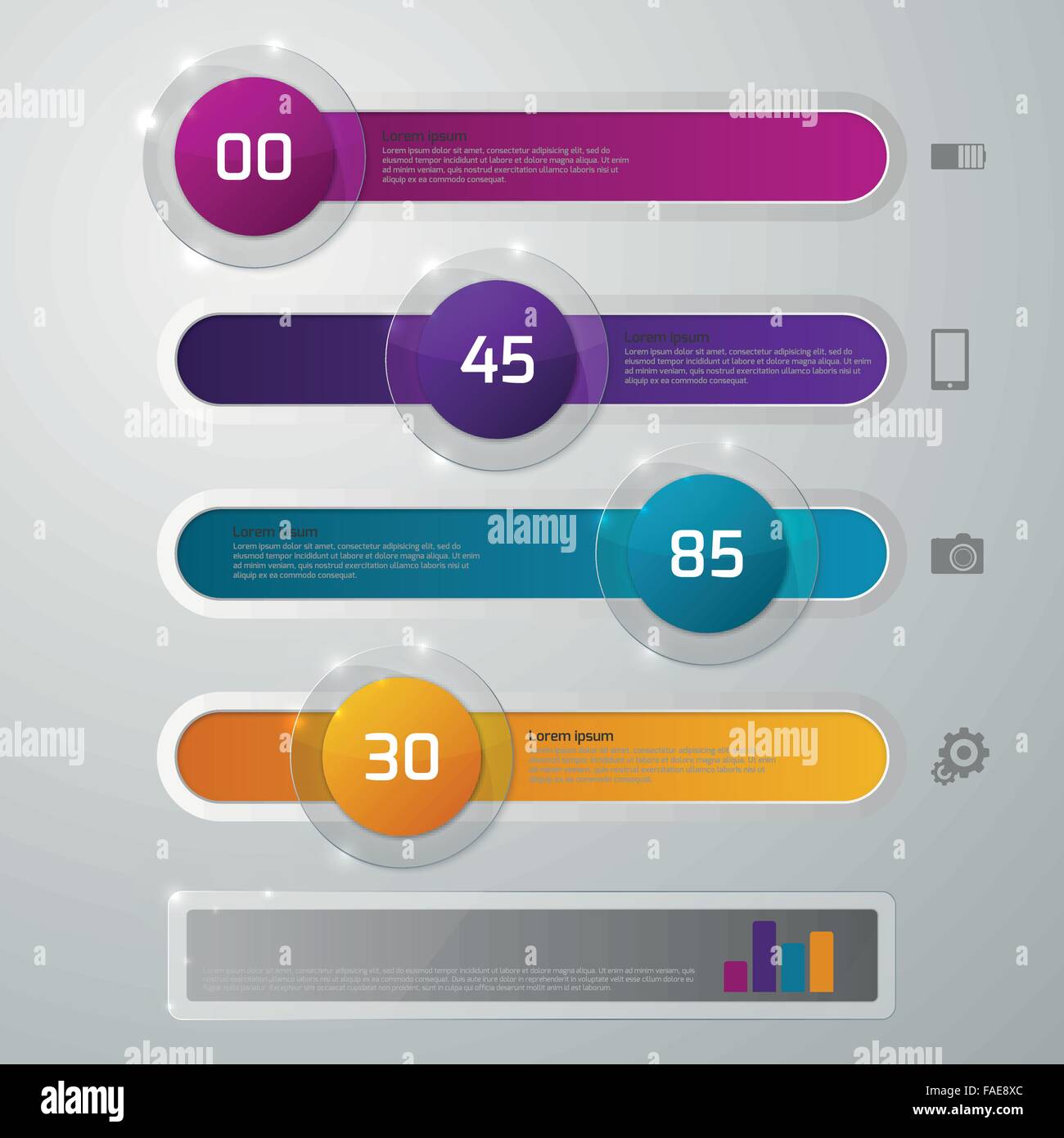 Vector illustration infographics glass slider Stock Vector Image & Art ...