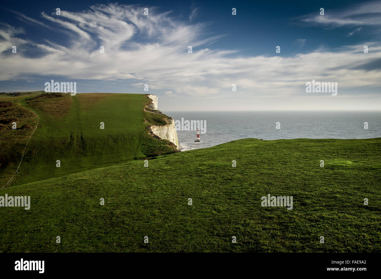 Beachy Head Lighthouse in East Sussex Stock Photo - Alamy