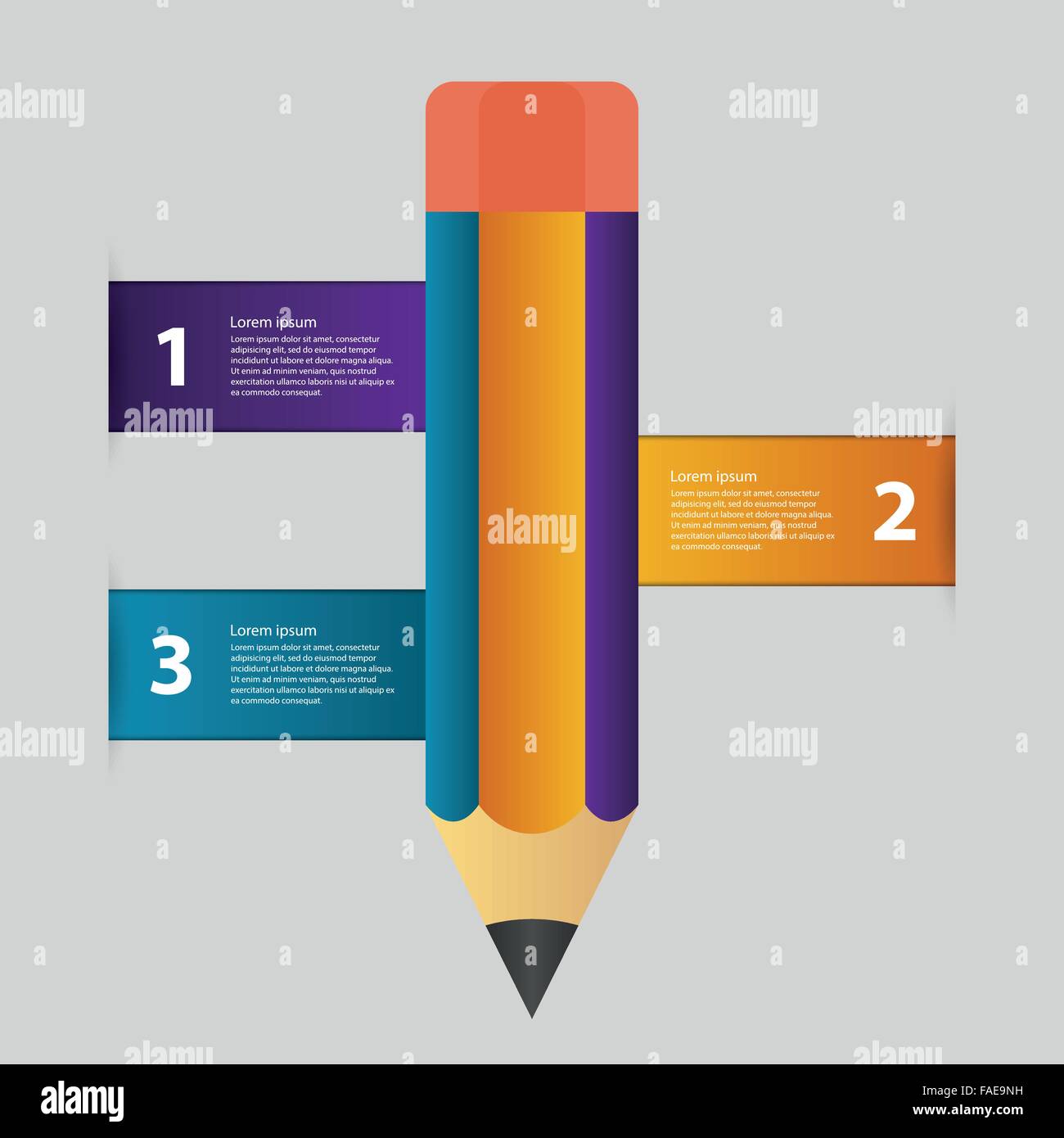 Vector illustration infographics with a pencil Stock Vector Image & Art ...