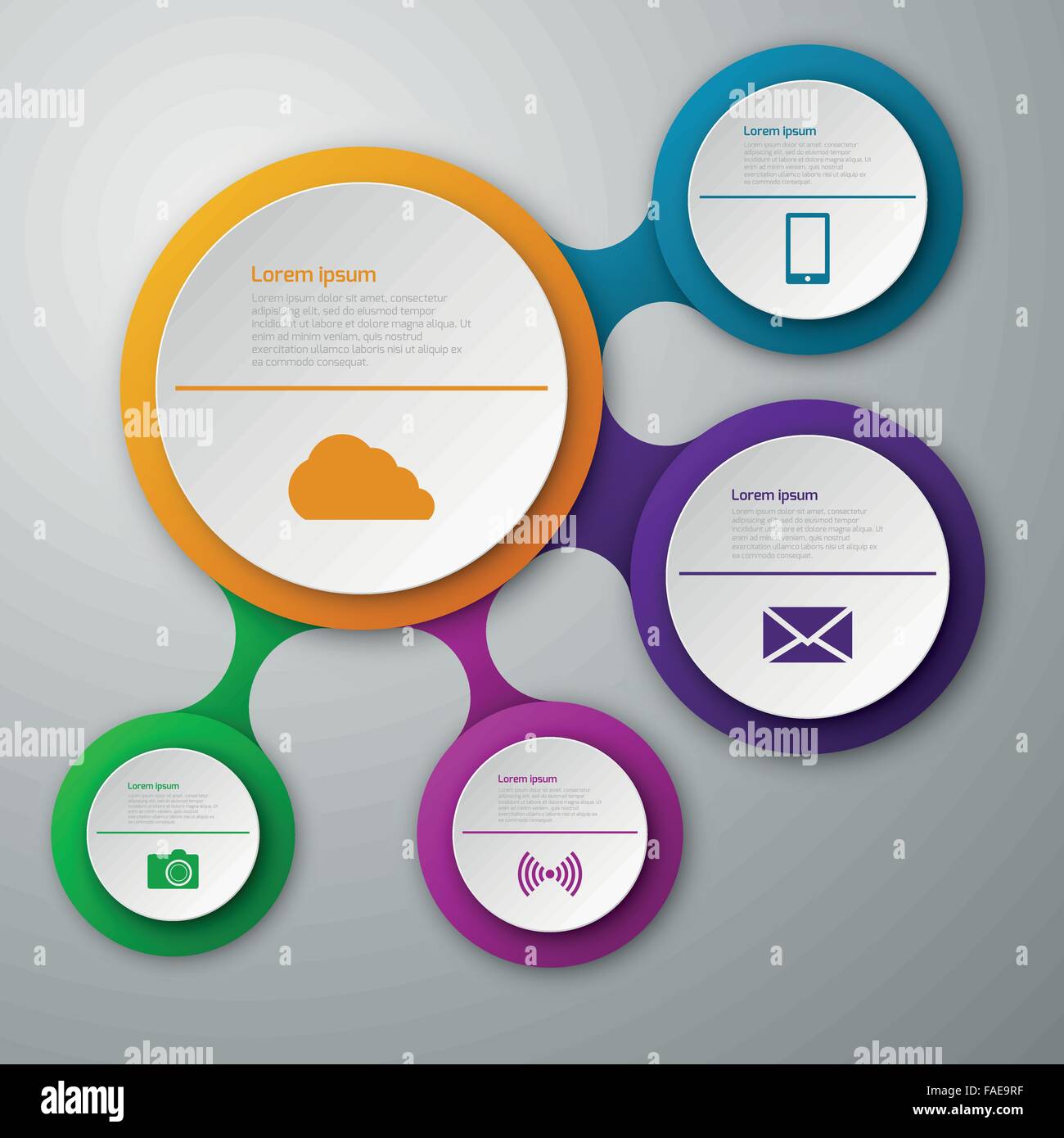 Colorful circles paper cut Stock Vector Images - Alamy
