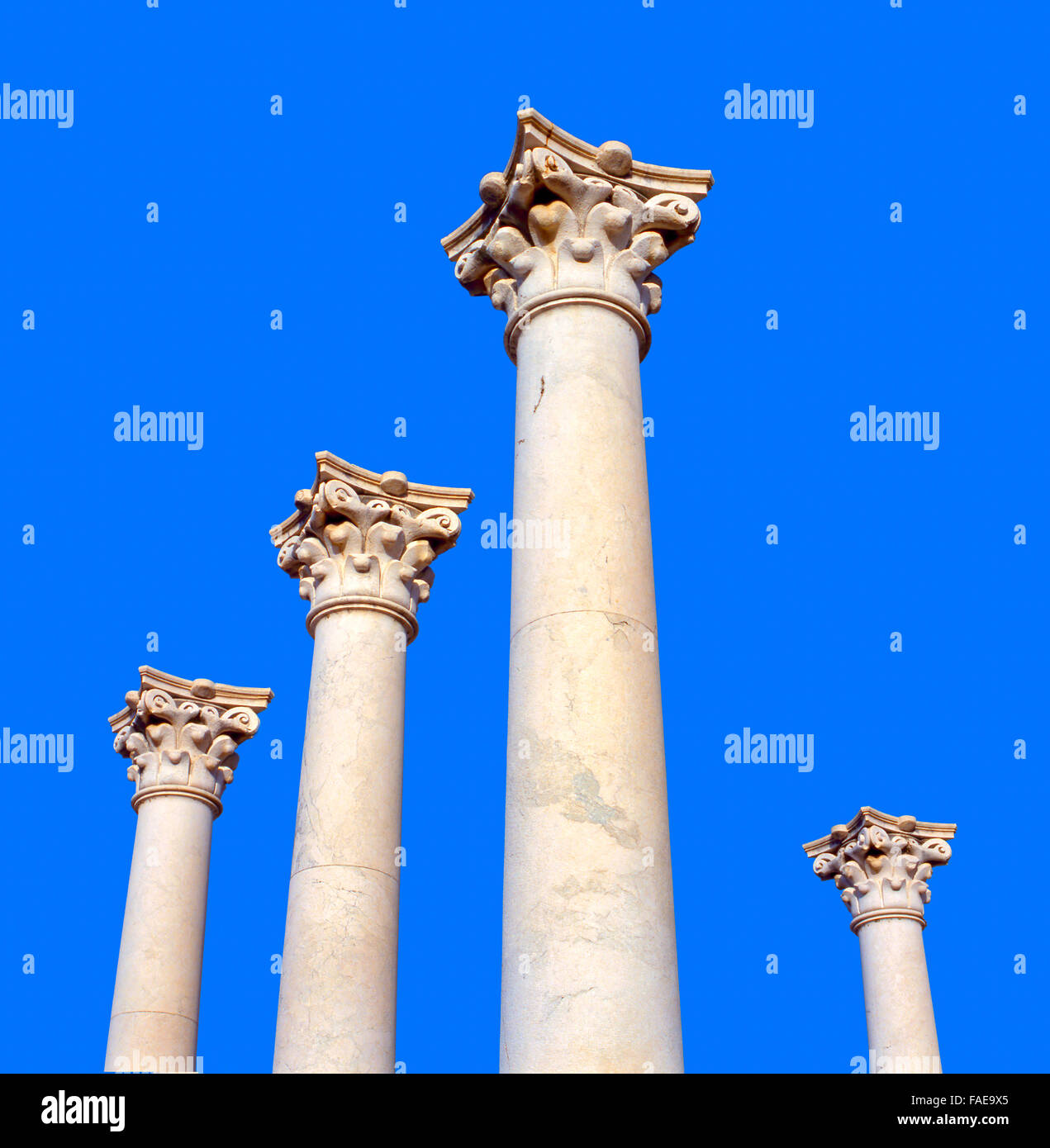 ancient greek pillars at the island of Kos, Greece,Europe Stock Photo ...