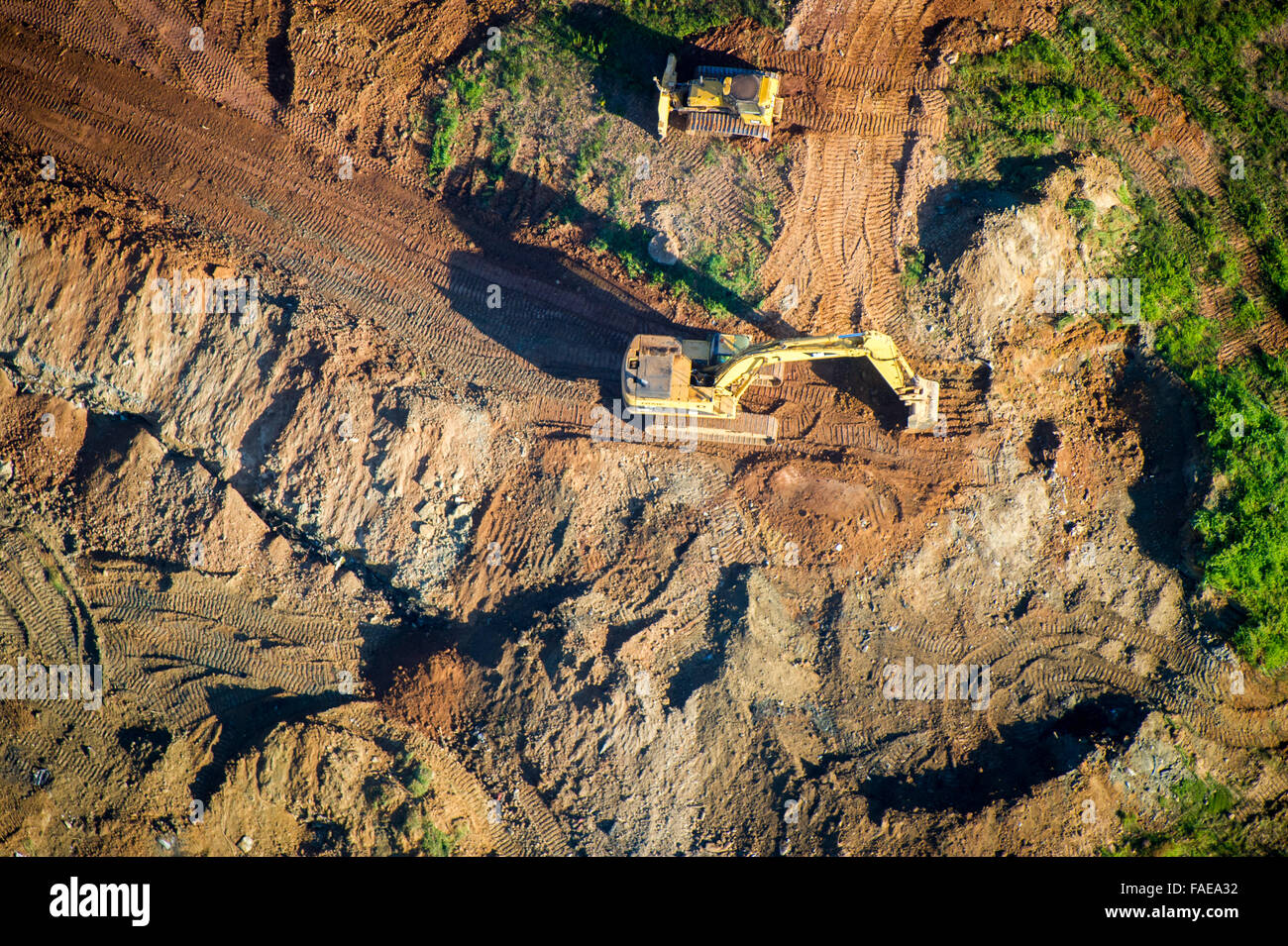 Aerial view of a construction area Stock Photo - Alamy