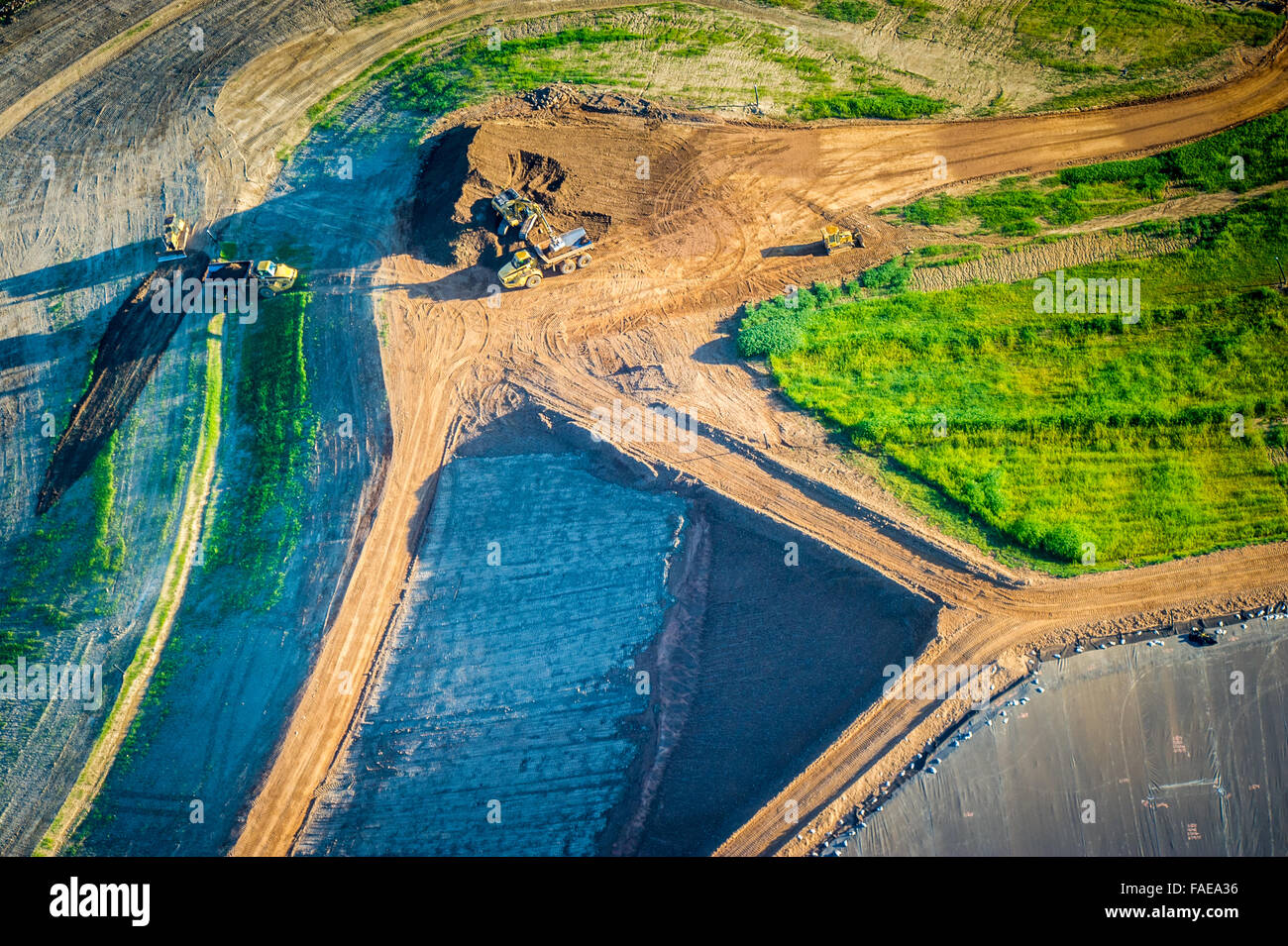 Aerial view of a construction area Stock Photo - Alamy
