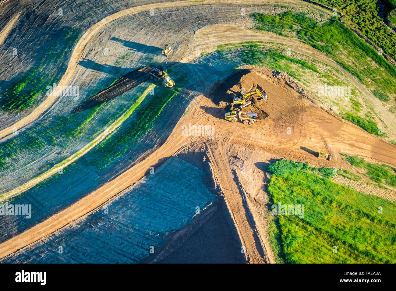 Aerial view of a construction area Stock Photo - Alamy