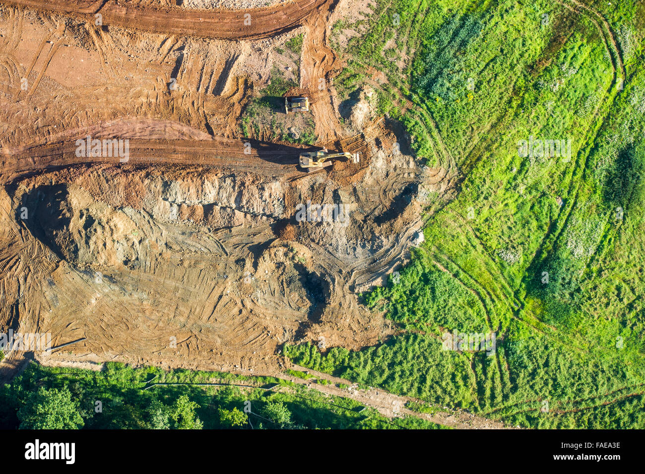 Aerial view of a construction area Stock Photo - Alamy