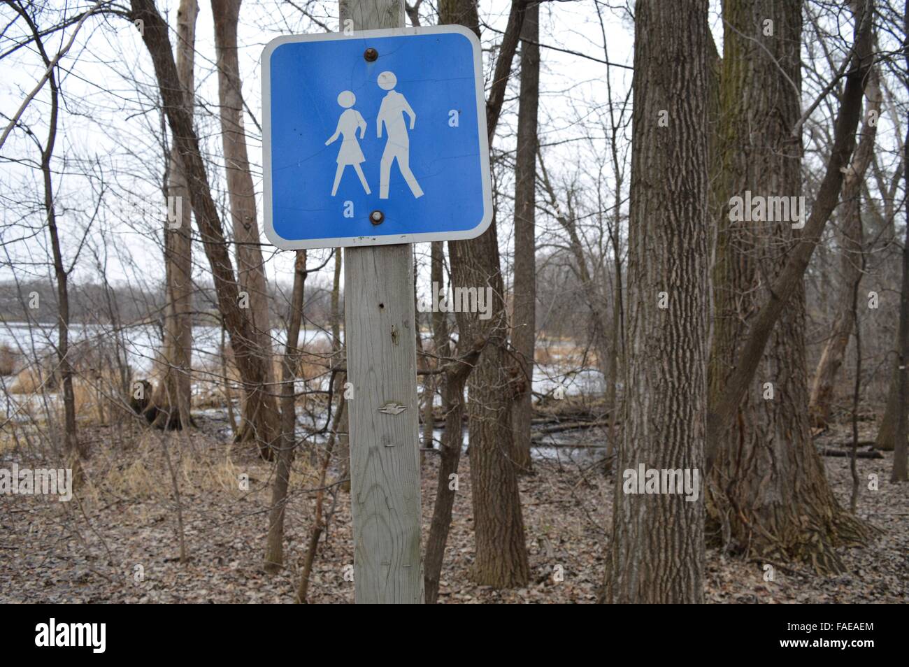 Park Path Sign Stock Photo - Alamy