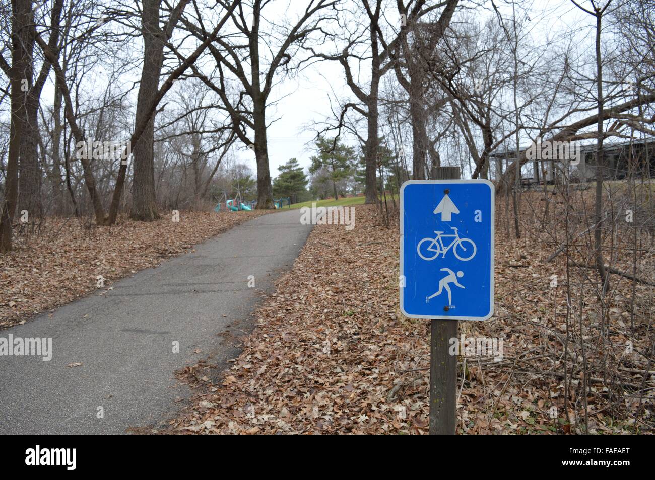 Park Path Sign Stock Photo - Alamy