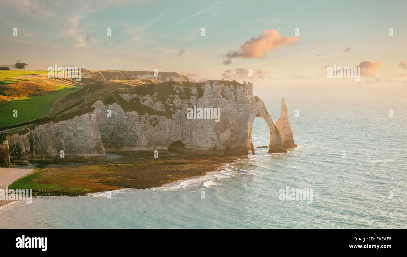 famouse Etretat arch rock, France Stock Photo - Alamy