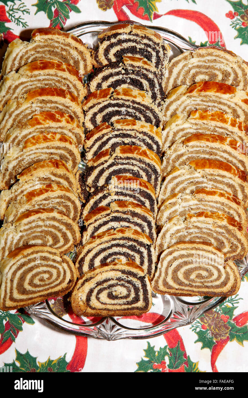 Beigli is the famous hungarian christmas cake Stock Photo - Alamy