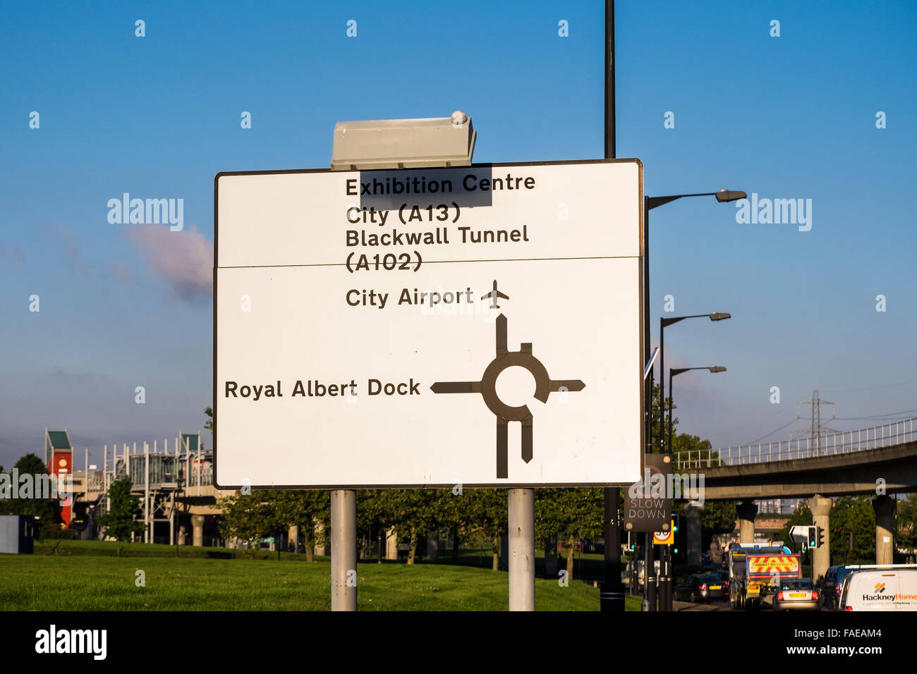 Royal Albert way road sign, London, England, U.K Stock Photo - Alamy