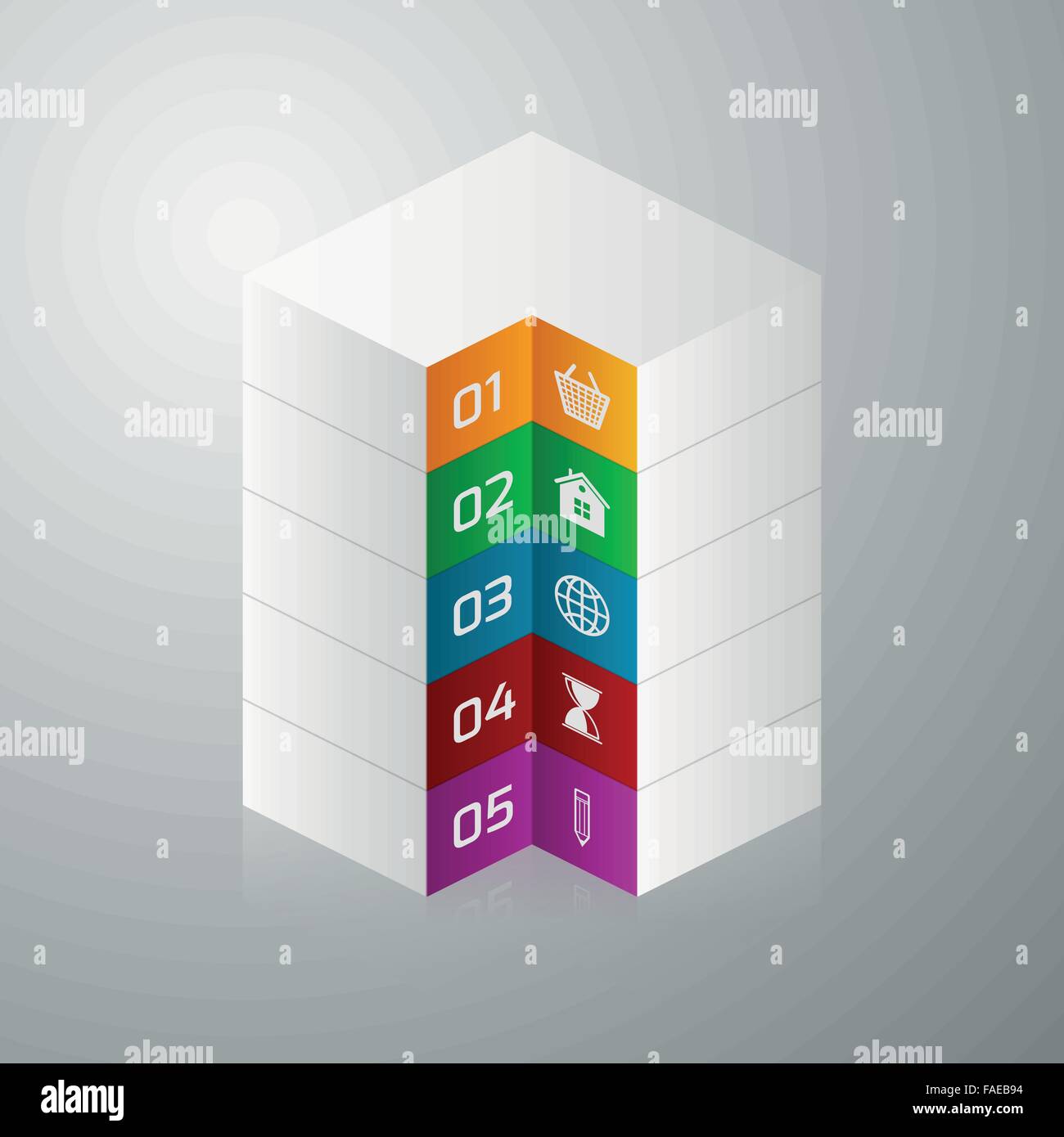 Vector illustration isometric square info graphics Stock Vector Image ...