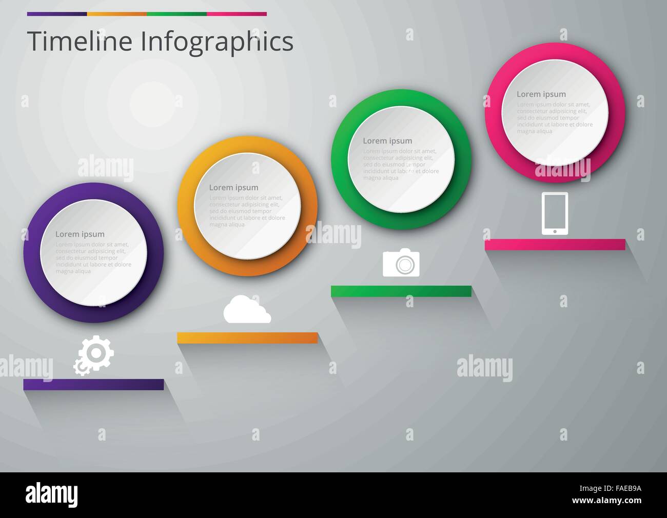 Vector illustration infographics paper circles Stock Vector Image & Art ...