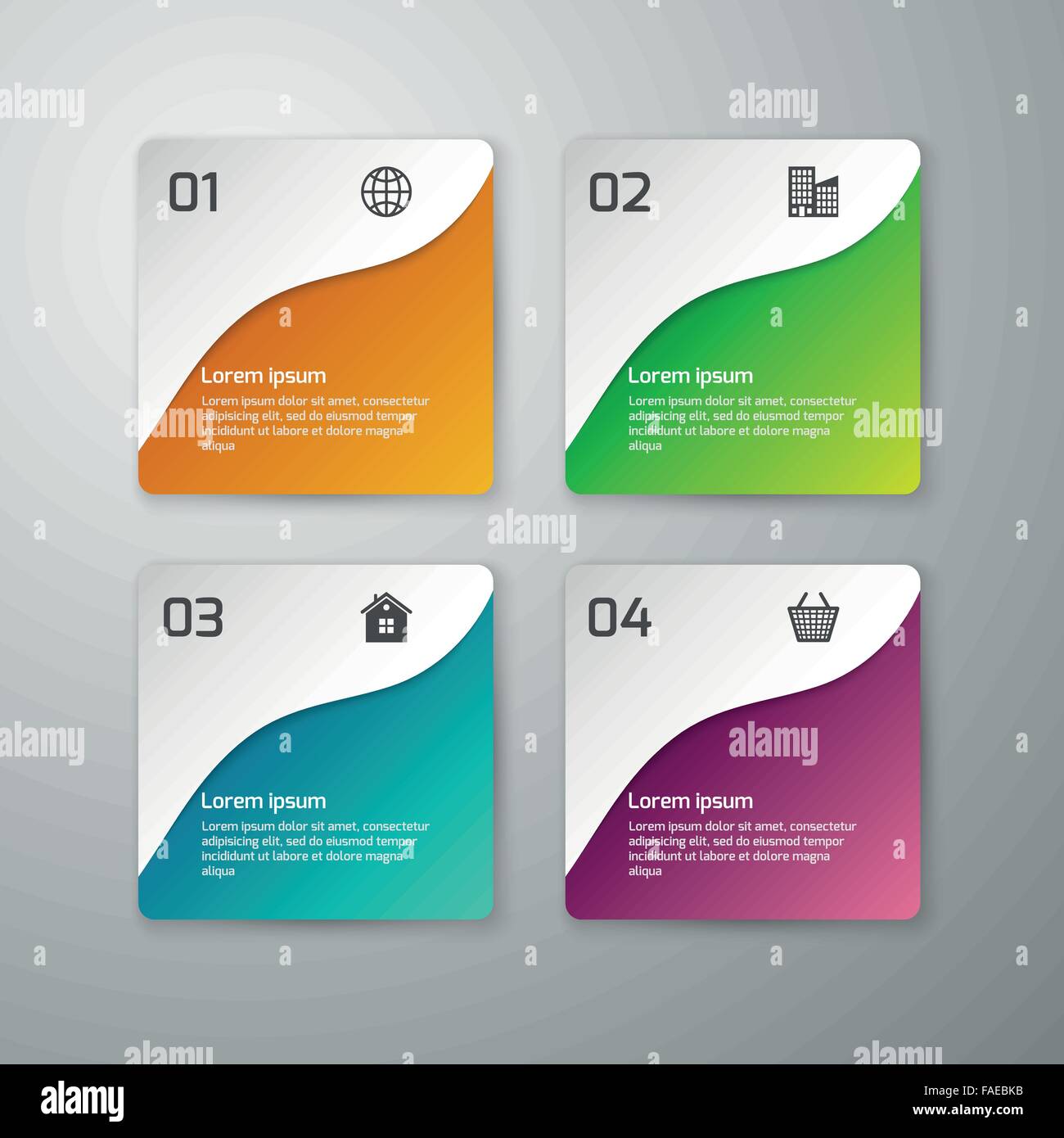 Vector illustration infographics paper squares Stock Vector Image & Art ...