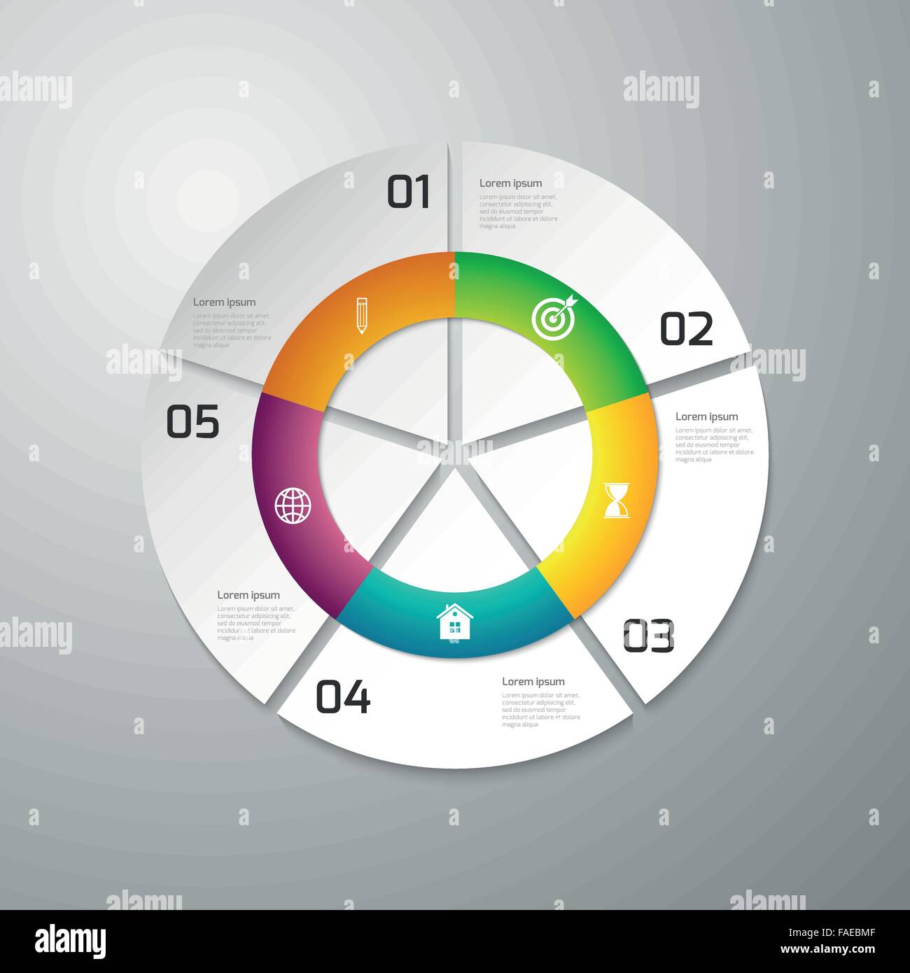 Vector illustration infographics paper circle Stock Vector Image & Art ...