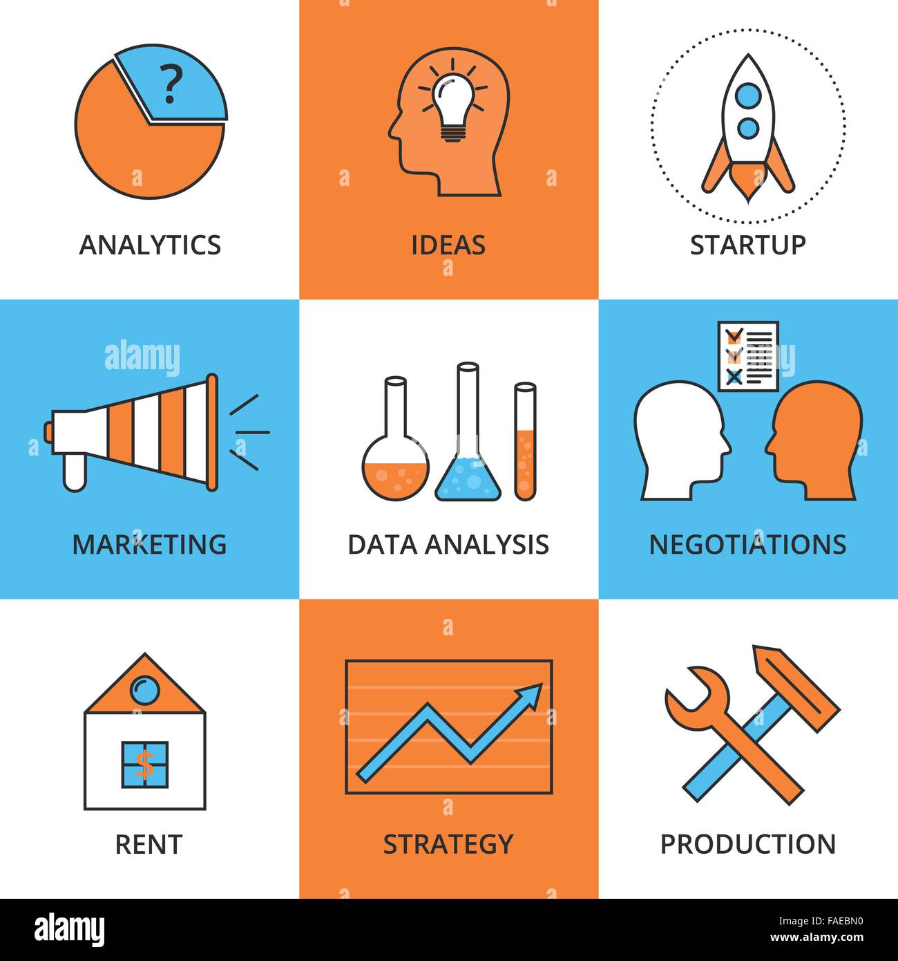 Stock Vector Linear icon Business Development Stock Vector Image & Art ...