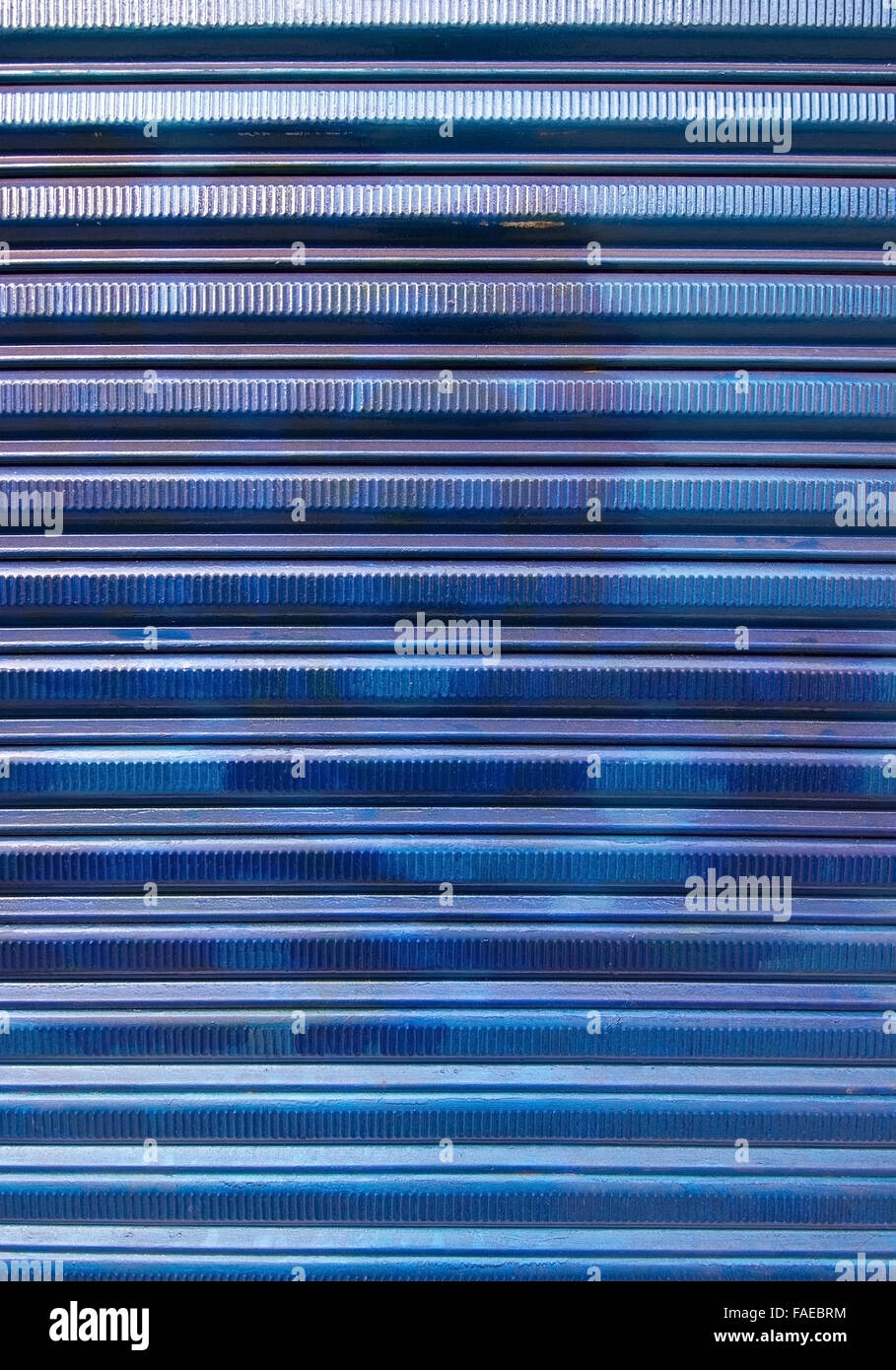 Blue corrugated iron background for copy space Stock Photo - Alamy