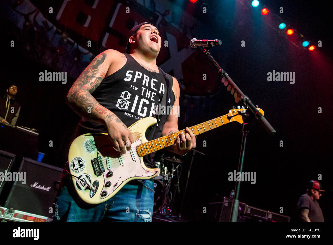 Detroit, Michigan, USA. 19th Dec, 2015. ROME RAMIREZ of SUBLIME with ...