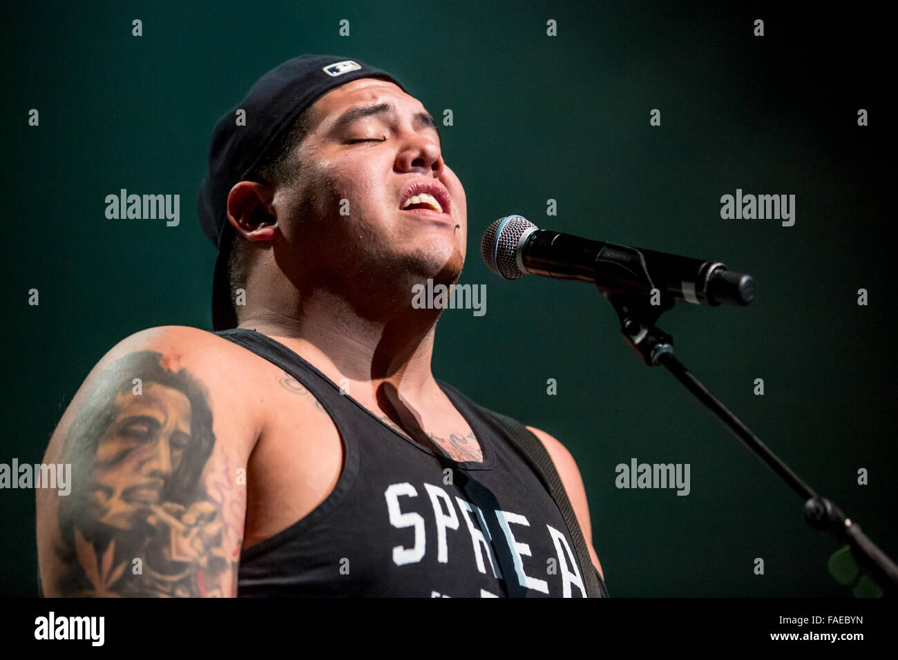 Detroit, Michigan, USA. 19th Dec, 2015. ROME RAMIREZ of SUBLIME with ...