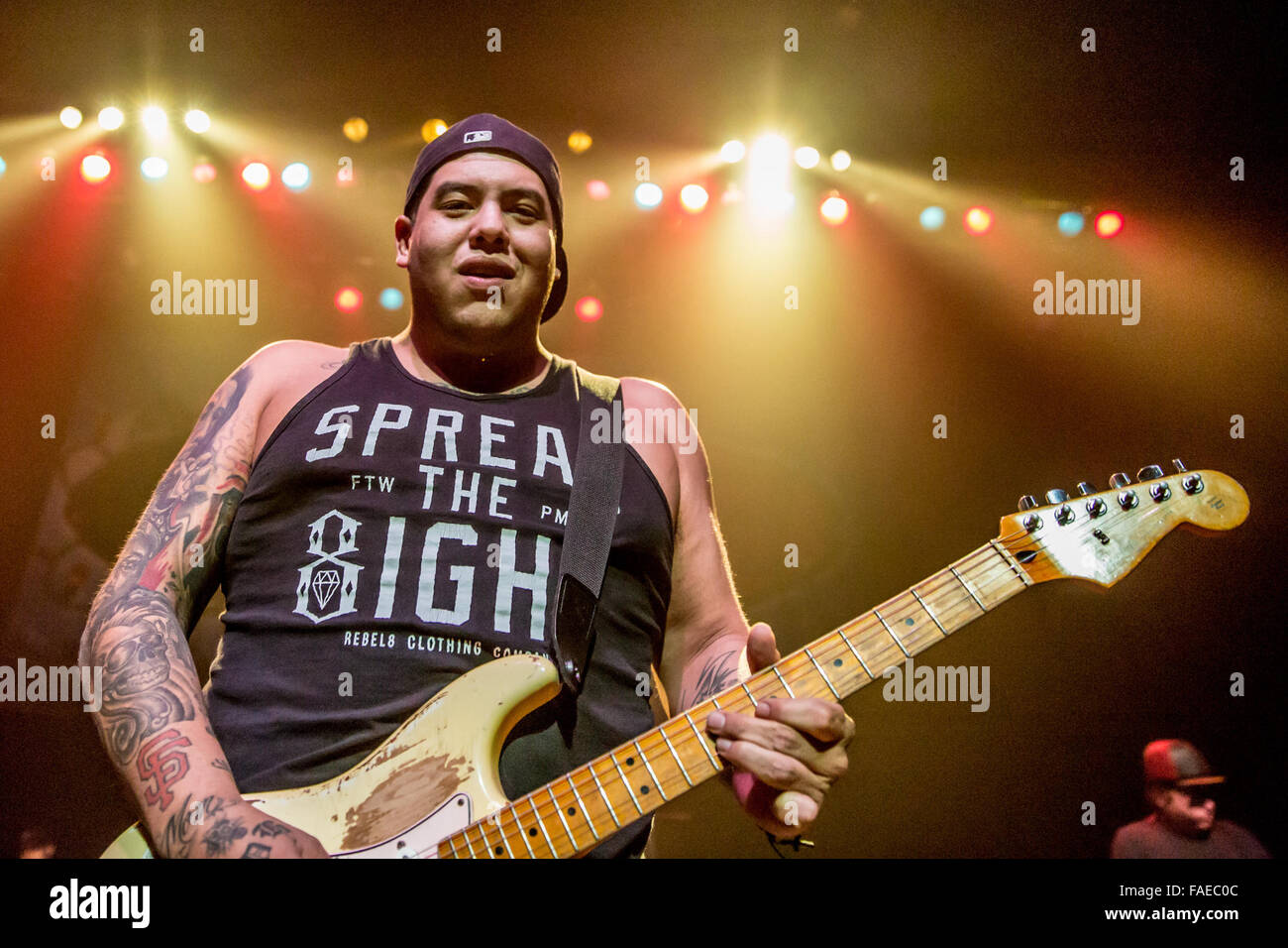 Detroit, Michigan, USA. 19th Dec, 2015. ROME RAMIREZ of SUBLIME with ...