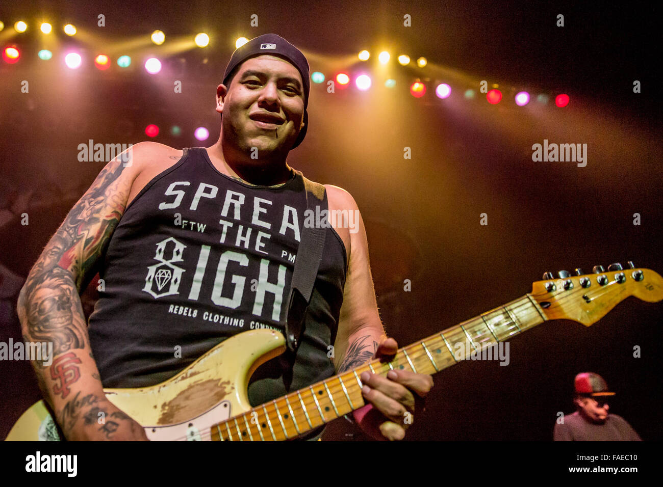 Detroit, Michigan, USA. 19th Dec, 2015. ROME RAMIREZ of SUBLIME with ...