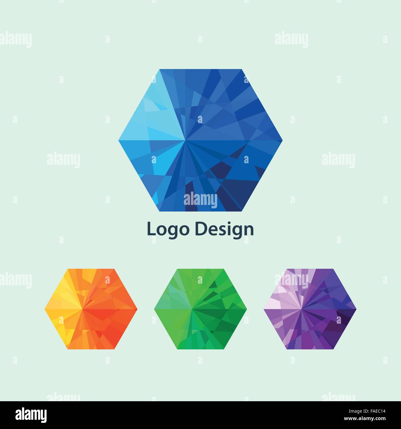 Vector illustration of a hexagon logo Stock Vector Image & Art - Alamy