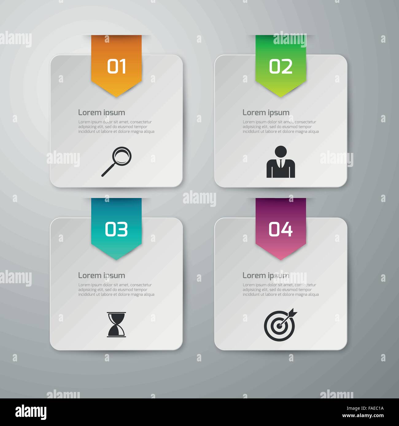 Vector illustration of four square paper Stock Vector Image & Art - Alamy