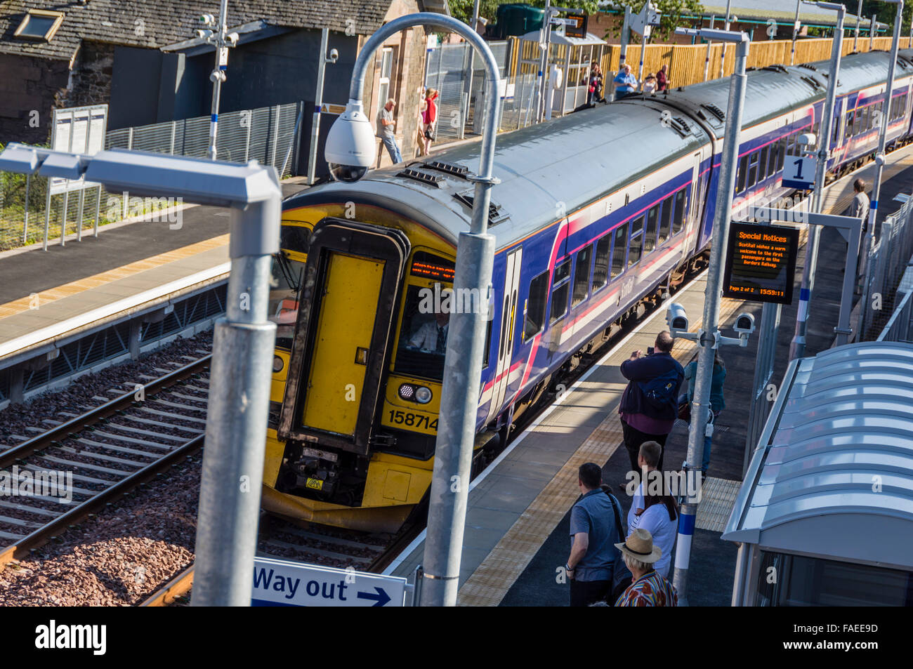 At Stow station, on the new Waverley Line railway from Edinburgh to ...