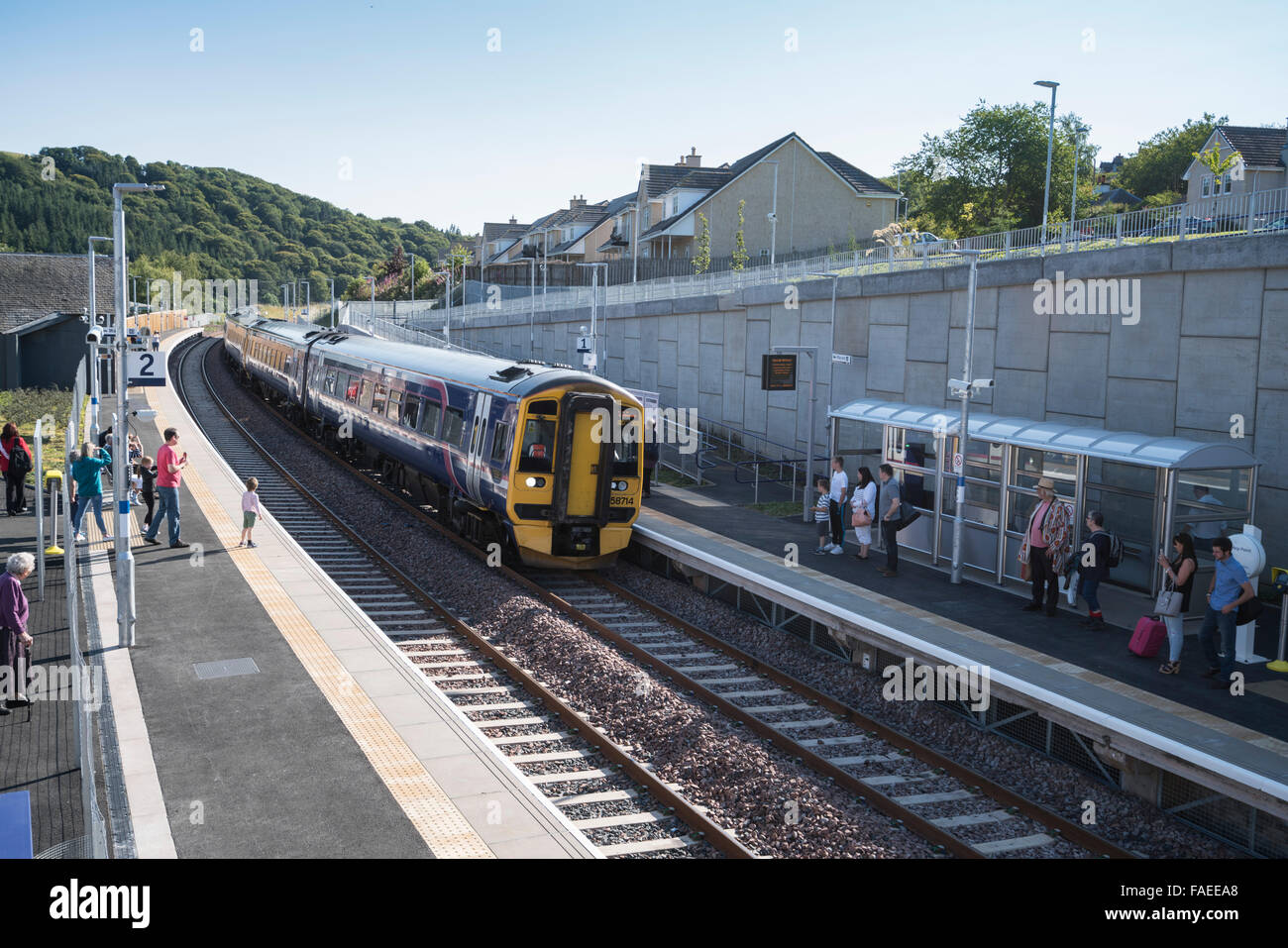 At Stow station, on the new Waverley Line railway from Edinburgh to ...