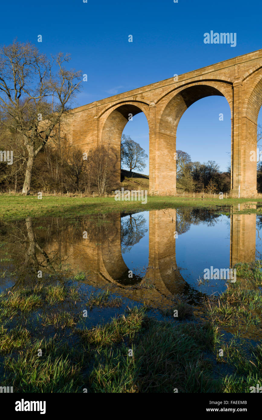 Thomas Telford's elegant Lothian Bridge over the Tyne Water near ...