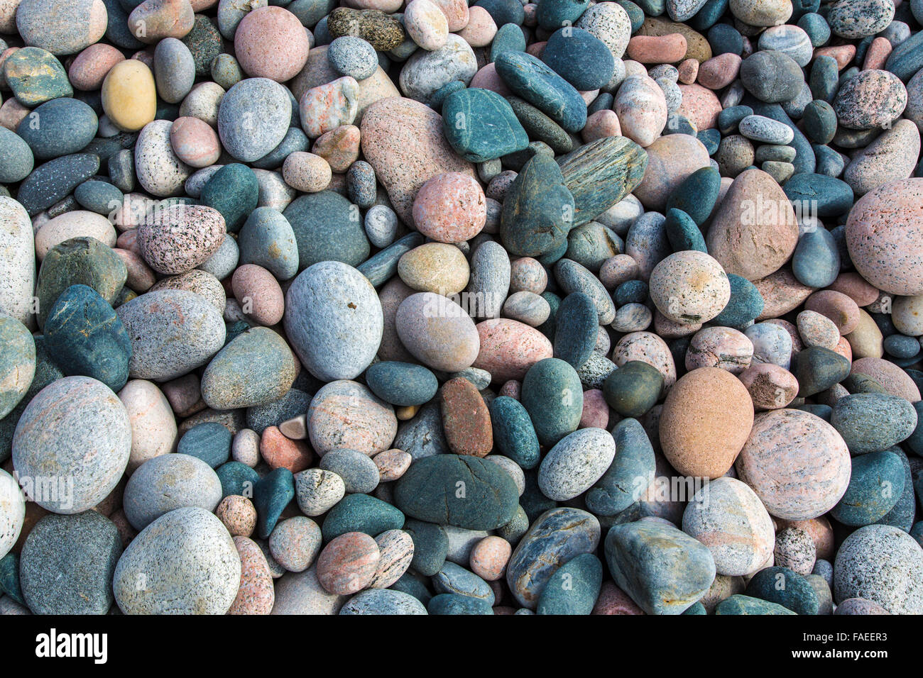 Closeup of rocks on Pebble Beach in Marathon Ontario Canada on the ...