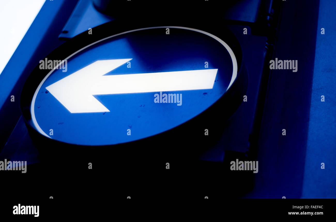 Traffic road sign arrow in street photograph Stock Photo - Alamy