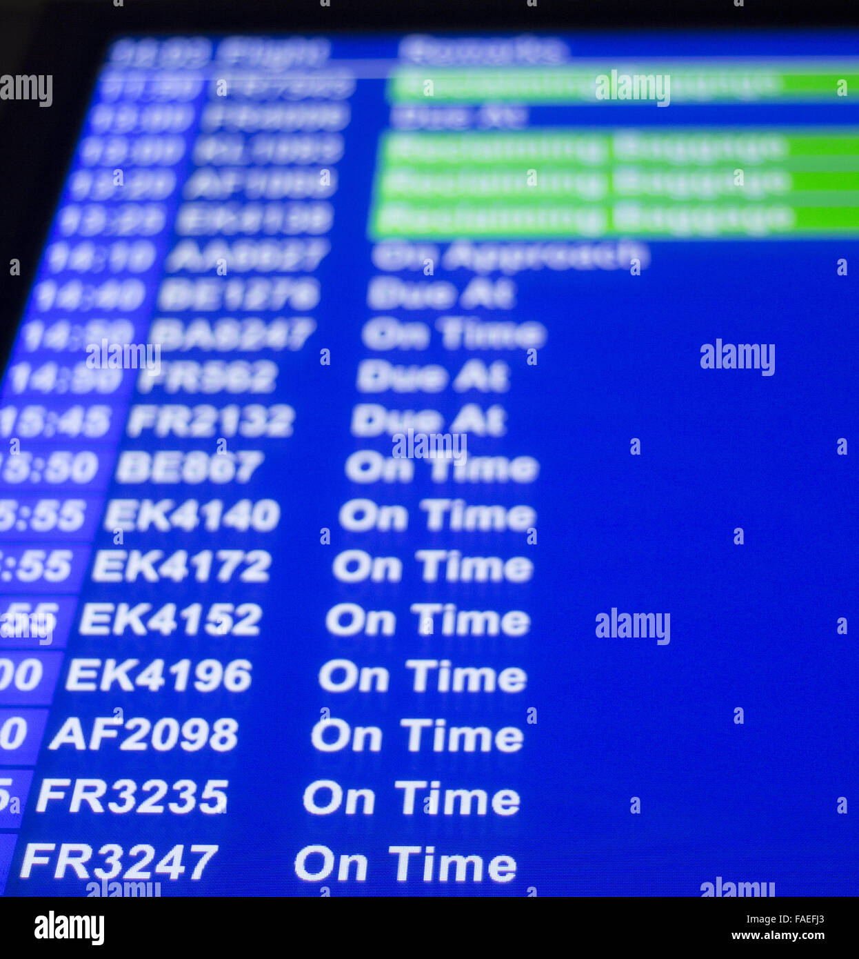 Airport departures arrivals board light panel board giving information ...