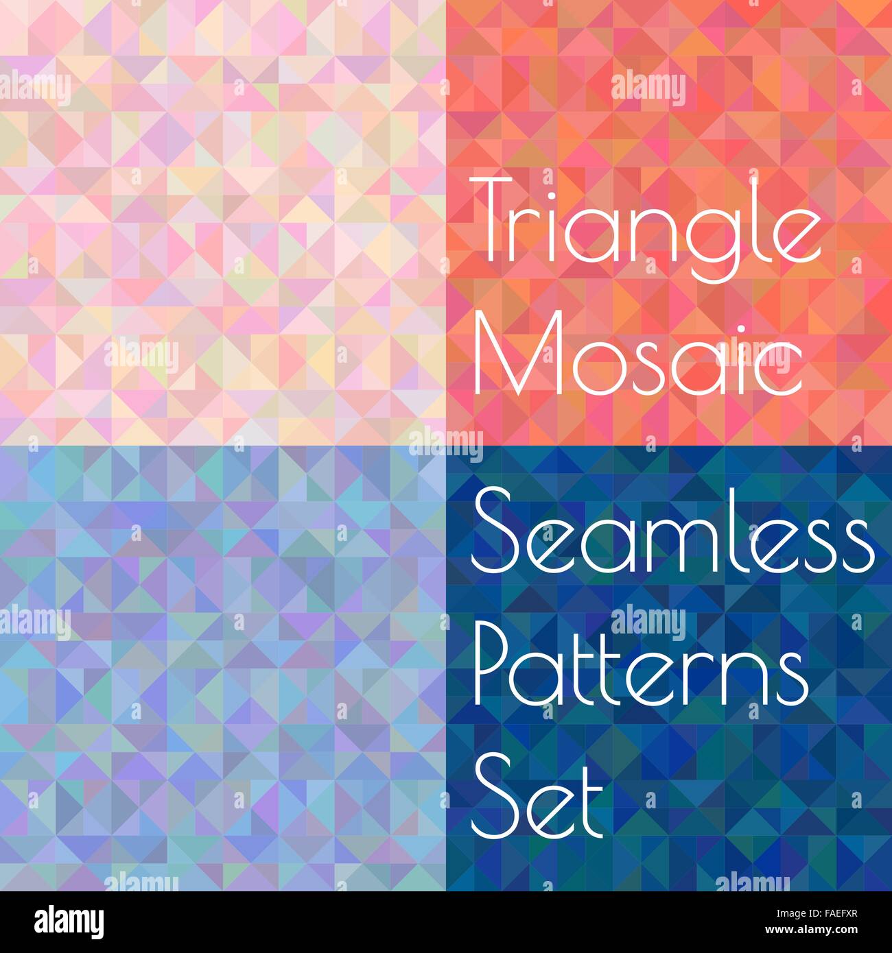 Triangle mosaic collection Stock Vector Image & Art - Alamy