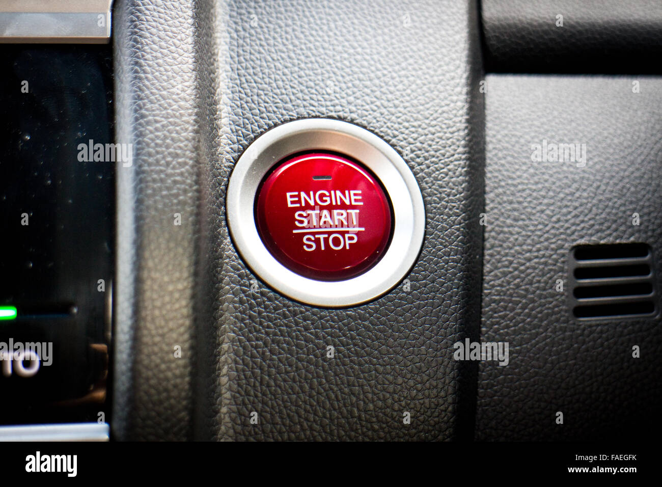 Engine Start Stop Button in Japan Sport Car Stock Photo - Alamy