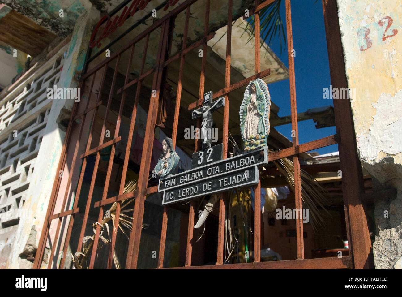 Acapulco, Mexico: Home address on gate Stock Photo - Alamy