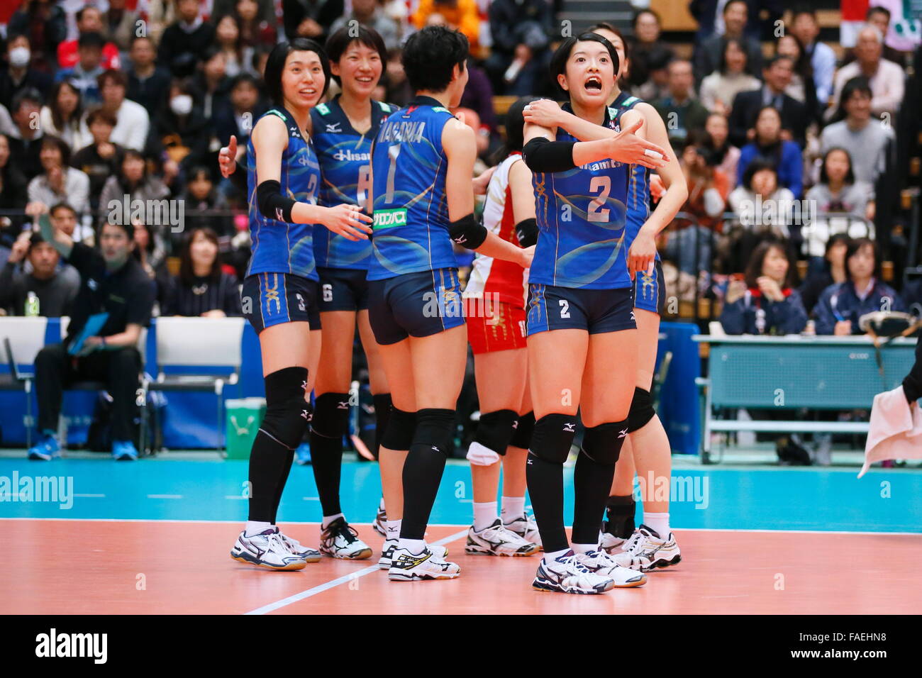 Tokyo, Japan. 27th Dec, 2015. Hisamitsu Springs team group () Volleyball : 2015 Emperor's Cup ...