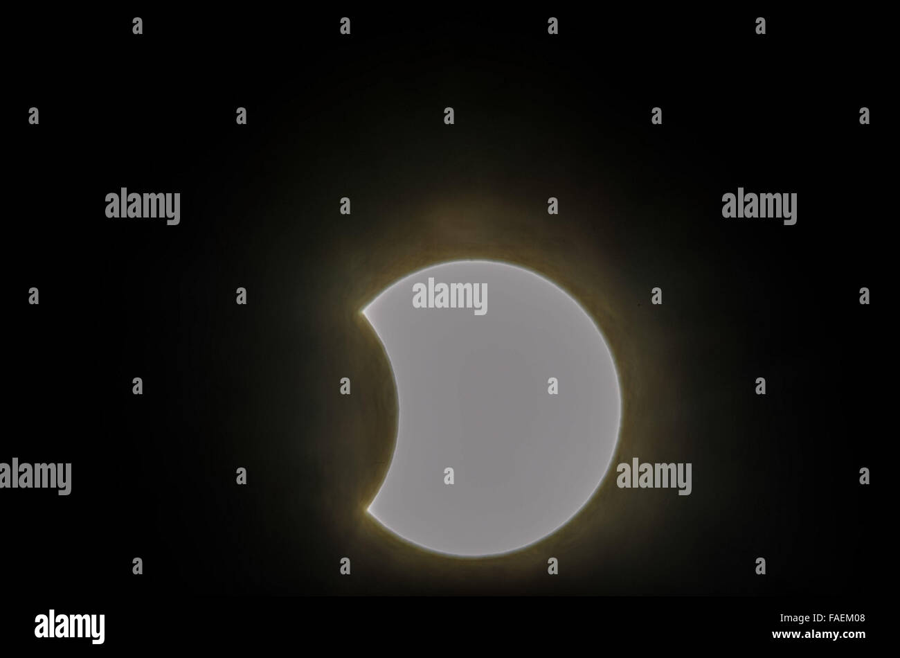 Partial Solar Eclipse Stock Photo - Alamy