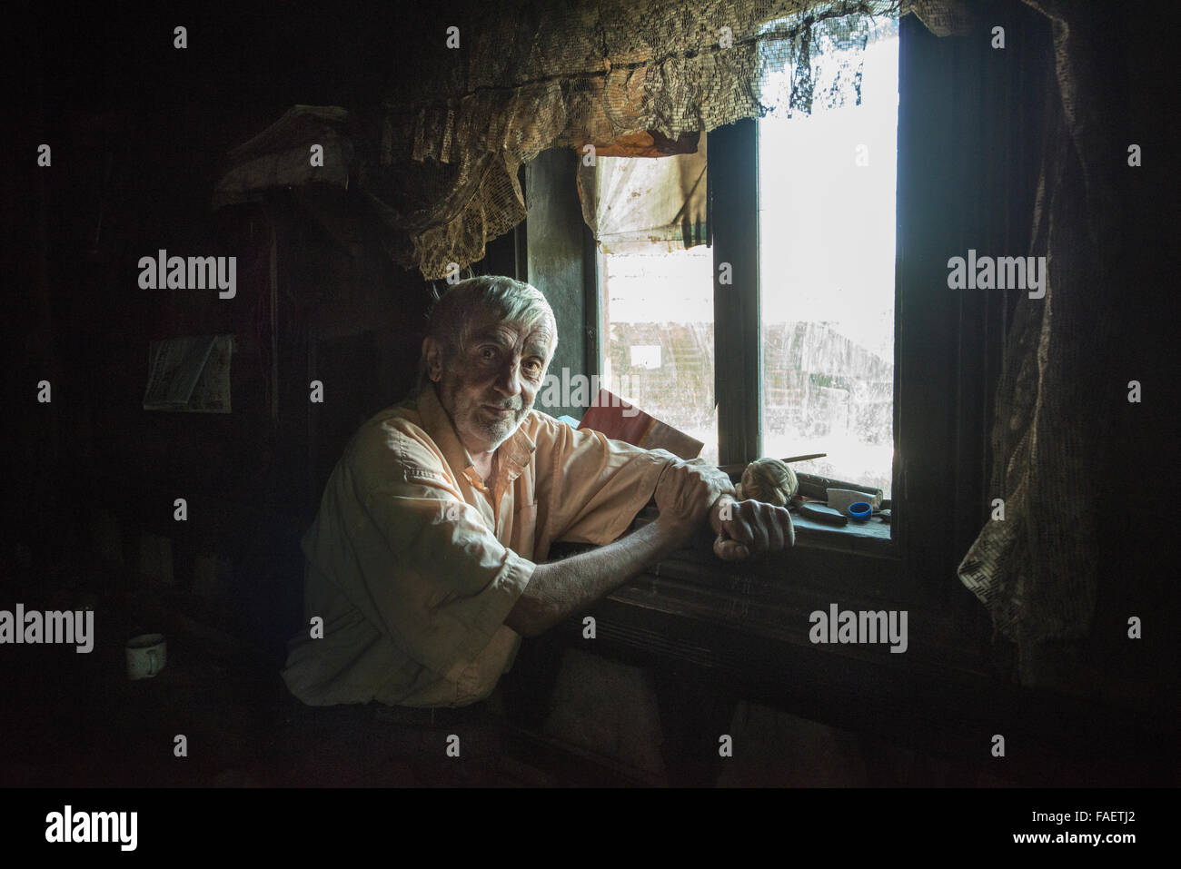 Man smoking cigarette home hi-res stock photography and images - Alamy