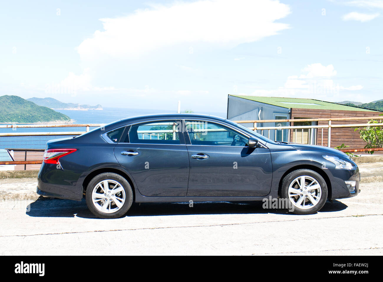 Hong Kong China Aug 19 2014 Nissan Teana 2014 Test Drive On Aug 19