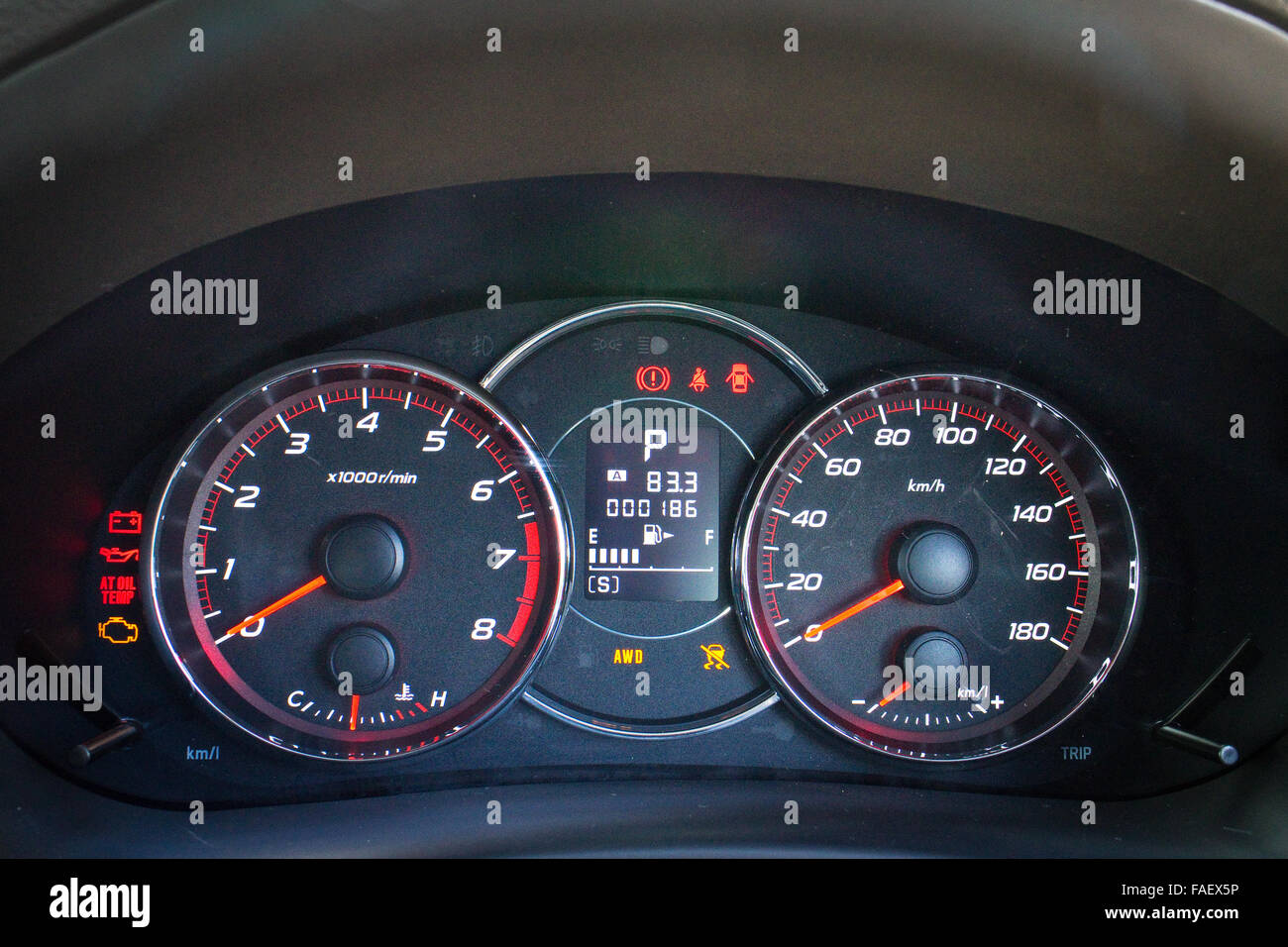 Hong Kong, China Sept 1, 2014 : Subaru Exiga STI 2014 Dashboard on Sept ...