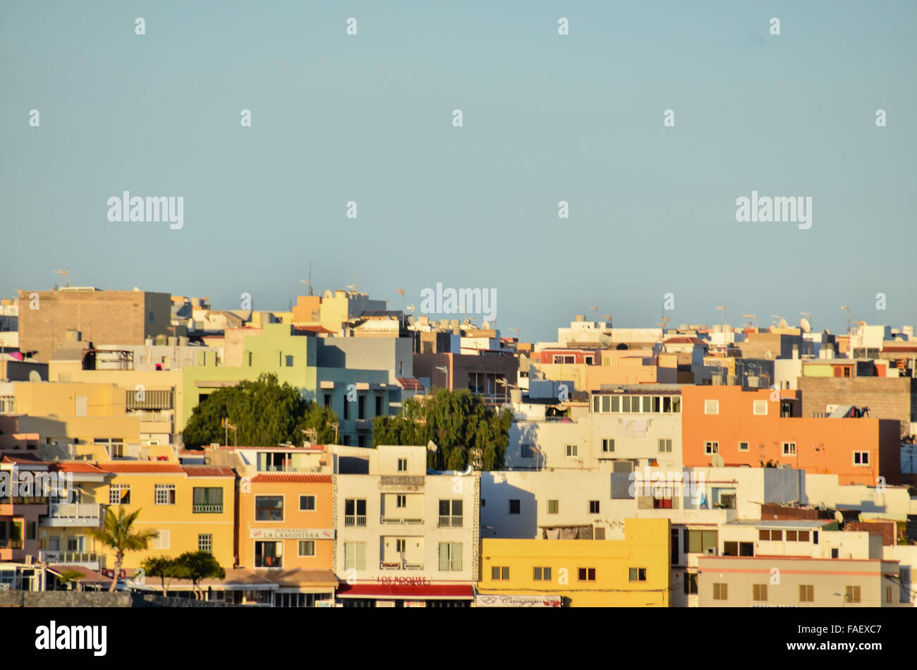 Typical Colored Colonial Spanish Building Stock Photo - Alamy