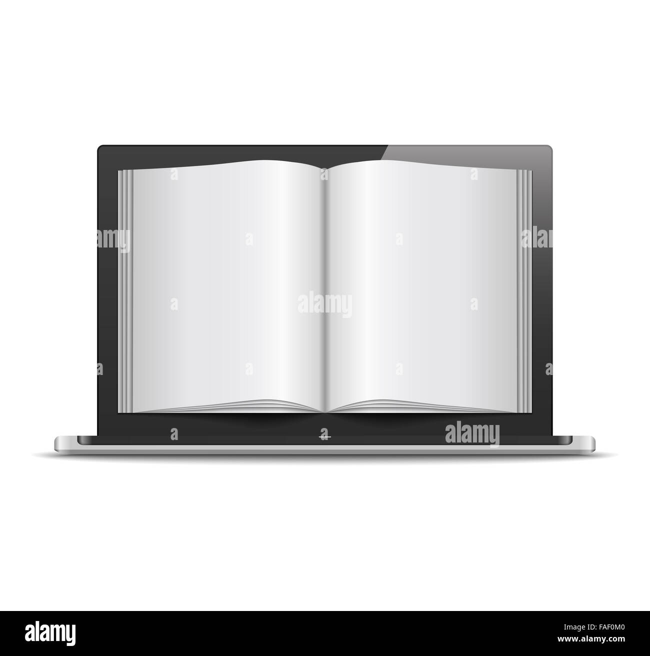 Magazine in laptop Stock Photo - Alamy