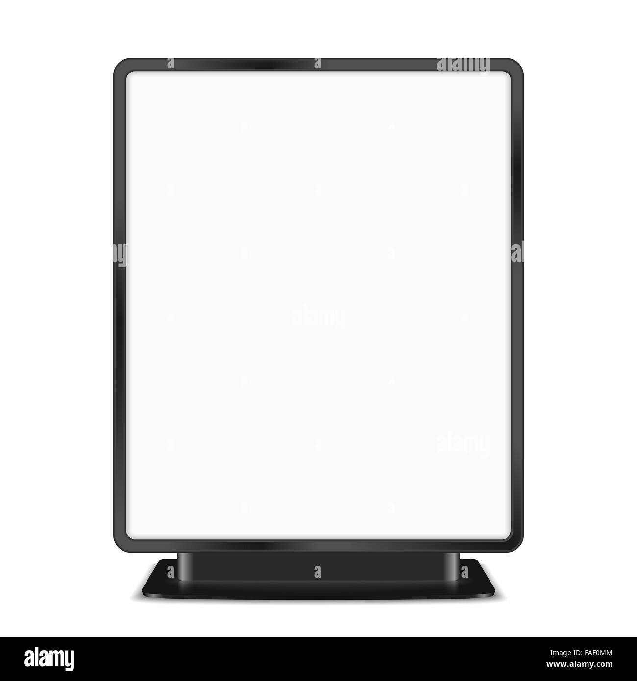 Black billboard on white background Stock Photo - Alamy