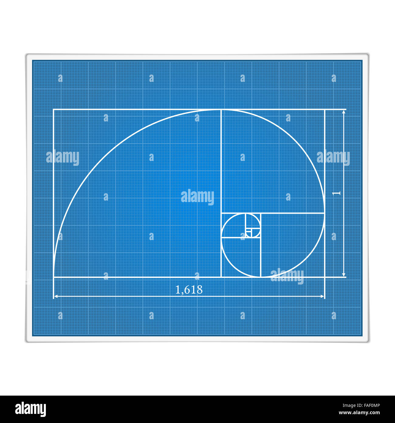 Illustration of a golden section Stock Photo - Alamy