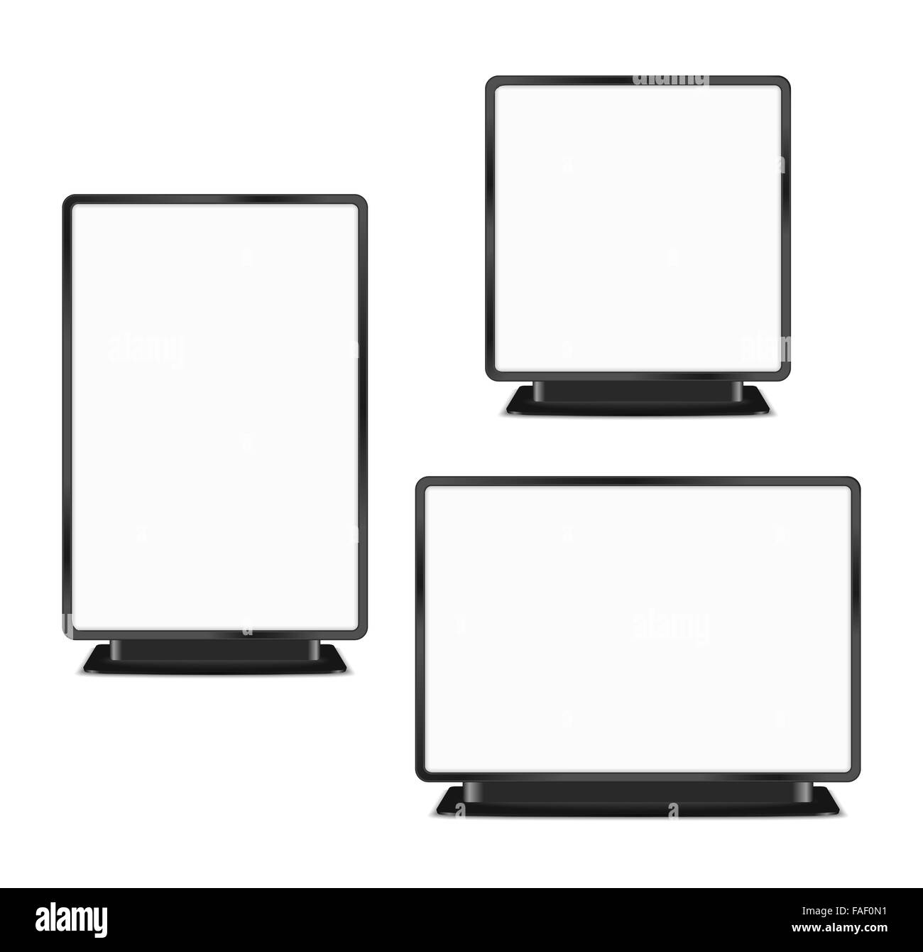 Set of blank billboards on white background Stock Photo - Alamy