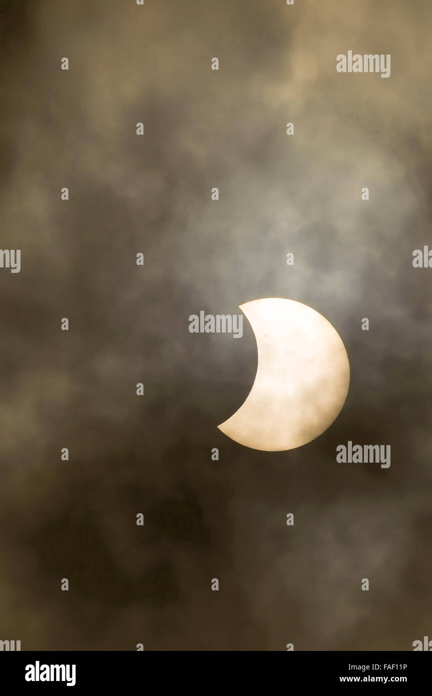 Partial Solar Eclipse Stock Photo - Alamy