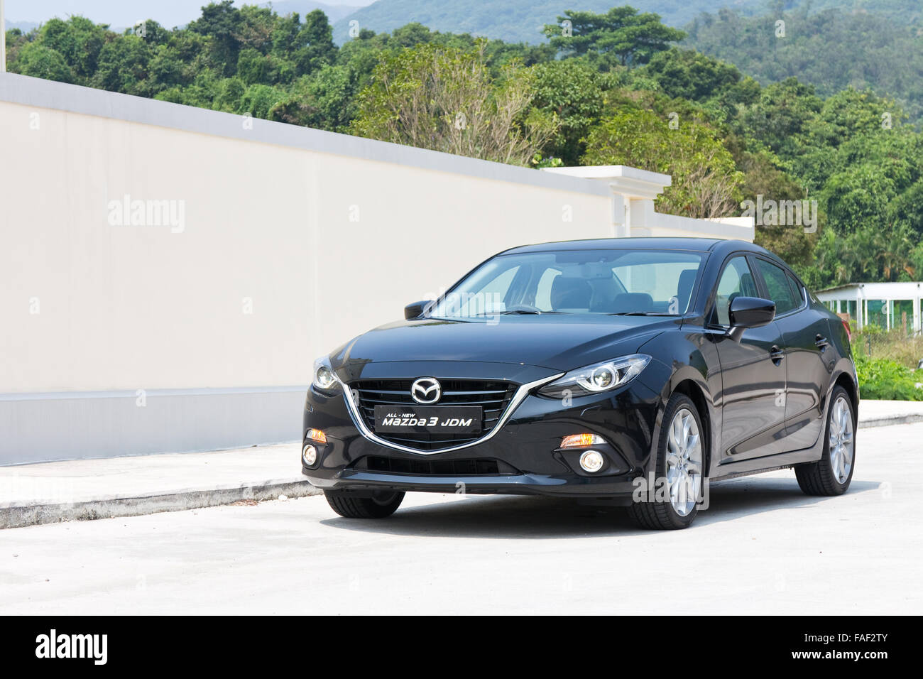 Hong Kong, China Oct 15, 2014 : Mazda3 JDM Japan Version 2014 test ...