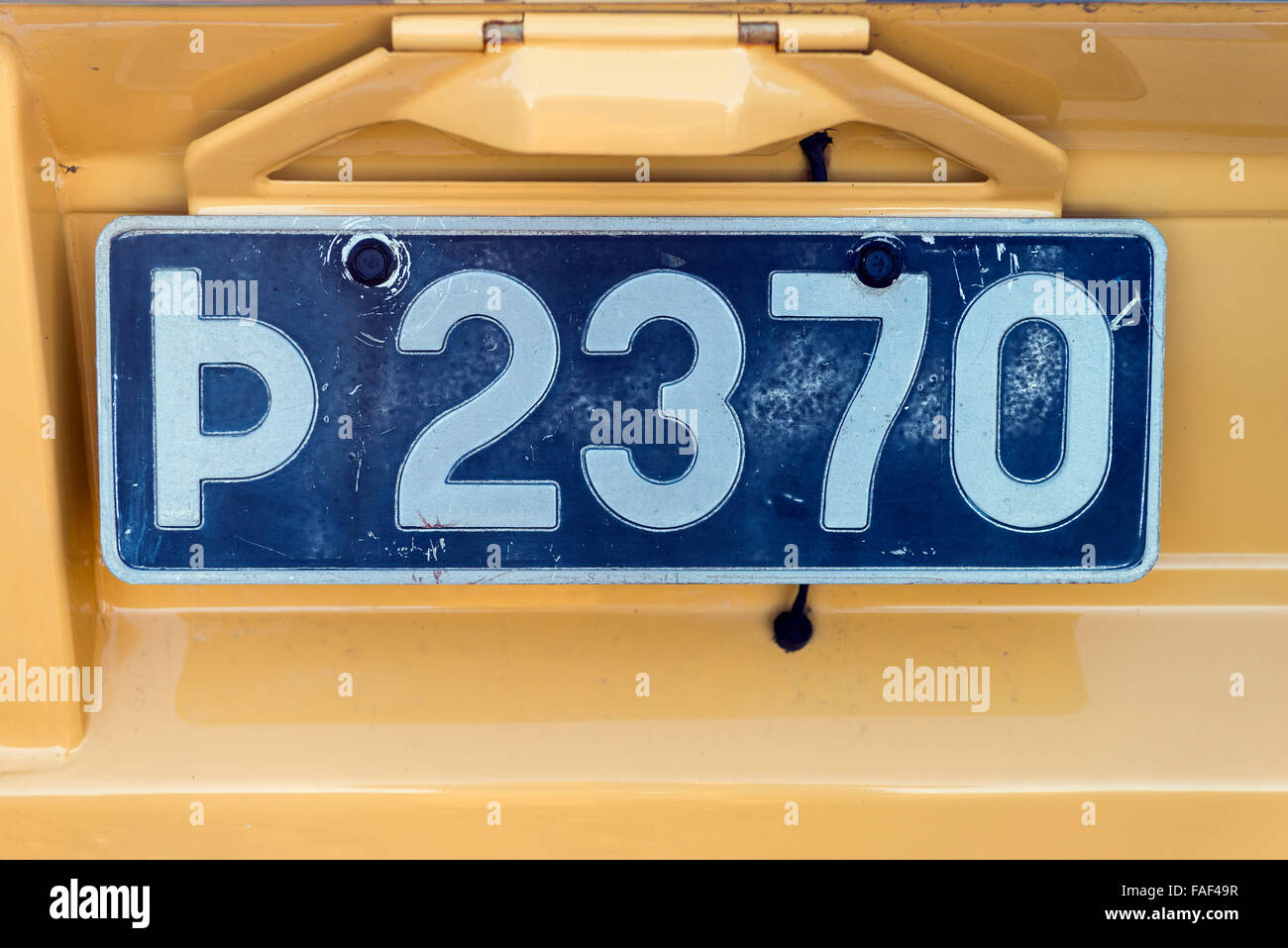 Icelandic number plate Stock Photo - Alamy