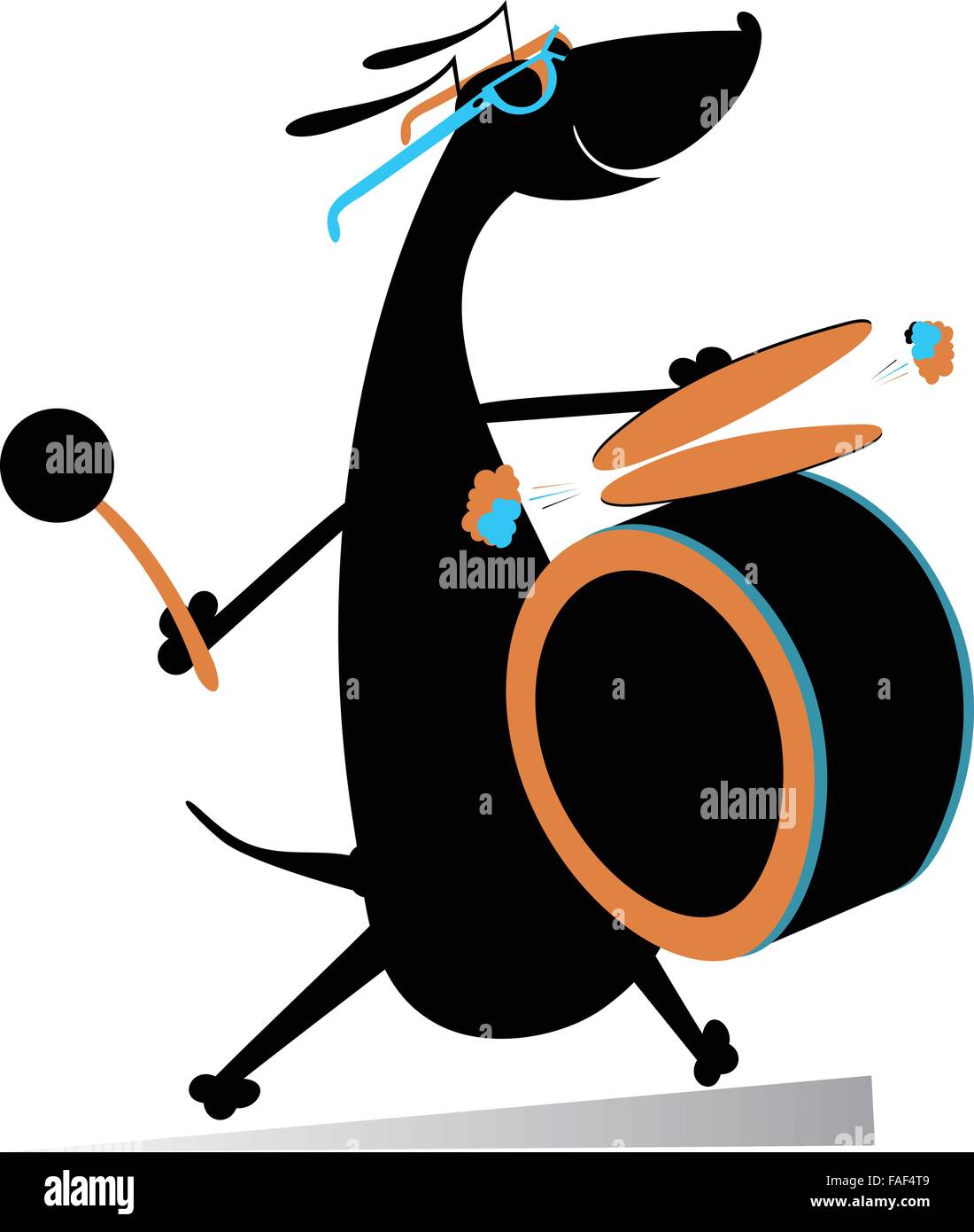 Dog a drummer Stock Vector Image & Art - Alamy